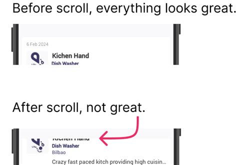 List Bug Small Scrolling Needed Before Screen Scrolls Get Help