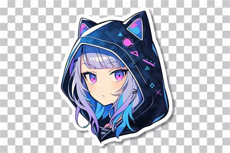 Anime Girl With Pink Eyes Sticker Free Download Anime Sticker