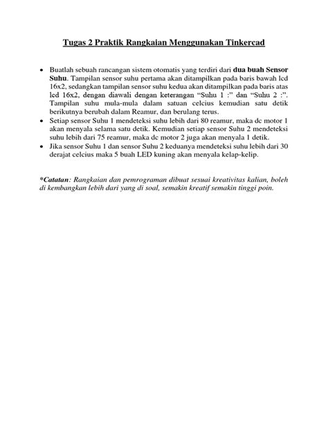 Tugas 2 Praktik 2 Sensor Suhu Lcd 2 Dc Motor Dan Led Pdf Tugas 2 Praktik 2 Sensor Suhu Lcd 2 Dc Motor Dan Led Pdf