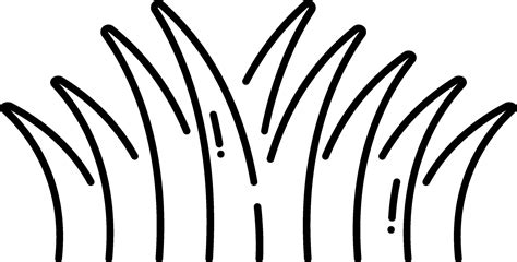 Black Outline Illustration Of Grass Icon 24950605 Vector Art At Vecteezy