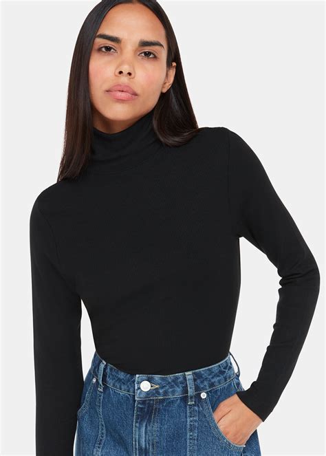 Black Essential Ribbed Polo Whistles