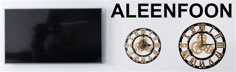 Amazon De ALEENFOON Uhr Leise Wanduhren D Gear Vintage Industrial Silent Nicht Tickend