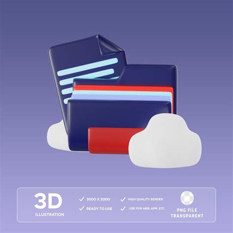 Premium PSD PSD Cloud Data D Illustration