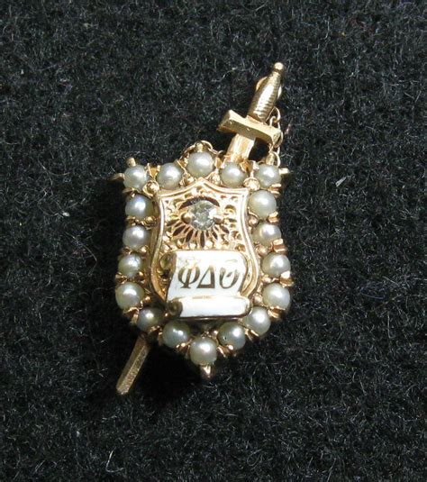 Phi Delta Theta Sororityfraternity Pinbadge Gold Excellent