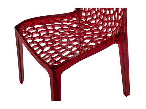 Lot De 6 Chaises DIADEME Polycarbonate Rouge