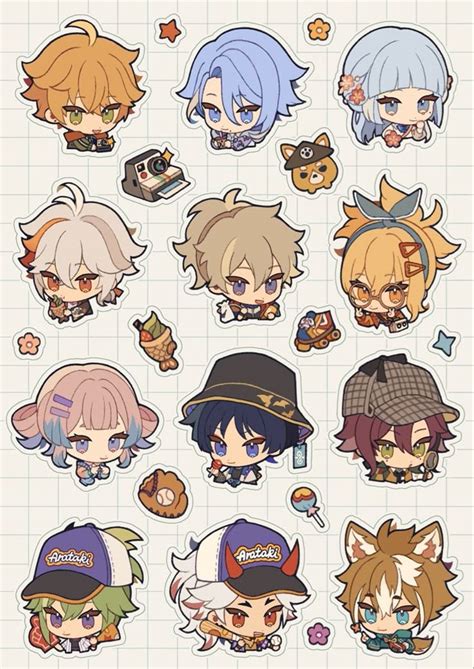 Assortment Of Cute Anime Character Stickers