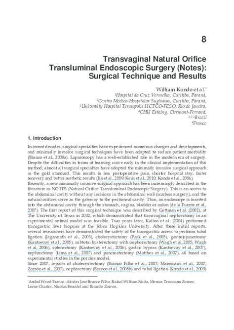 Pdf Transvaginal Natural Orifice Transluminal Endoscopic Surgery