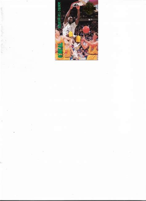 1993 Classic Four Sport Gold 315 Shaquille O Neal ART SCAN OF ACTUAL