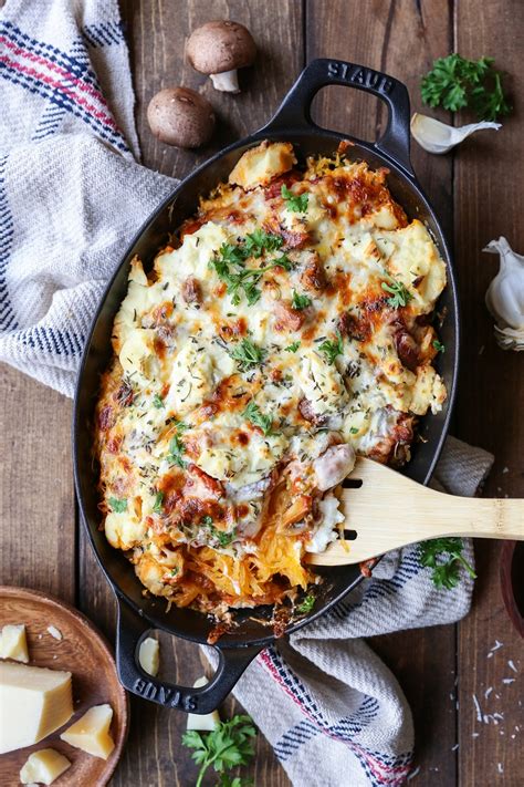 Mushroom Bolognese Spaghetti Squash Casserole The Roasted Root