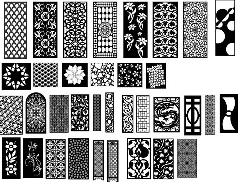 Jali Design For Graphic And Cncrouter Geometric Laser Cutting Vector