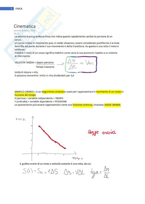 Appunti Di Fisica Per Scienze Biologiche