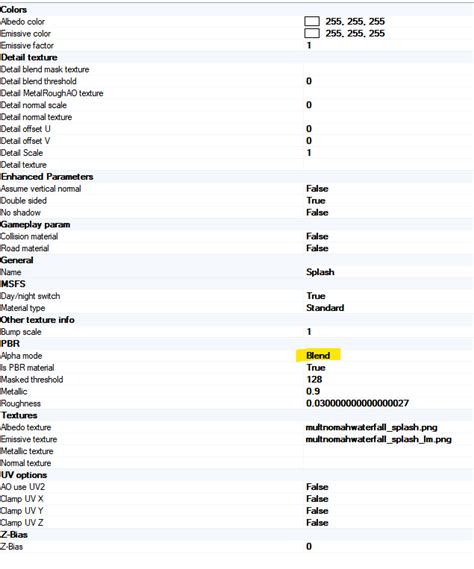 msfs after exporting a material in the msfs scenery package is no