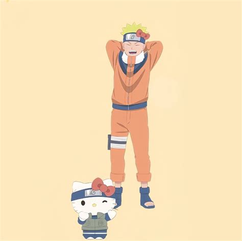 Naruto And Hello Kitty