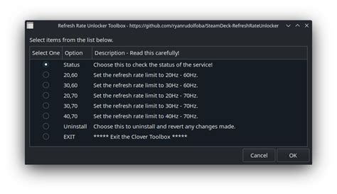 Github Ryanrudolfoba Steamdeck Refreshrateunlocker Unlock The Display Panel To Use Upto 70hz