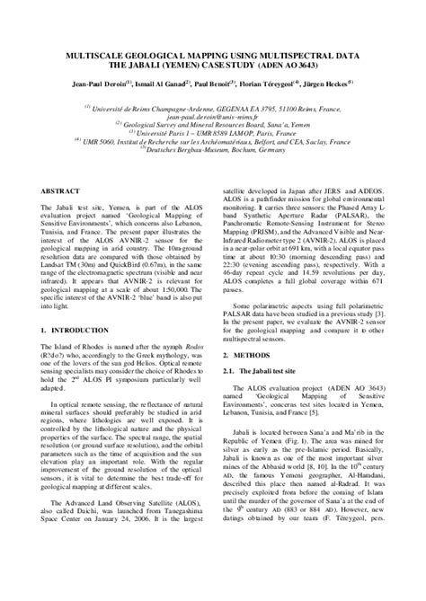 Pdf Multiscale Geological Mapping Using Multispectral Data The