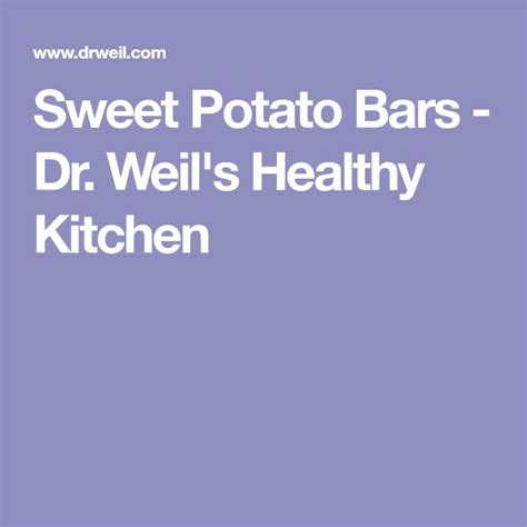 Sweet Potato Bars Dr Weils Healthy Kitchen Potato Bar Sweet