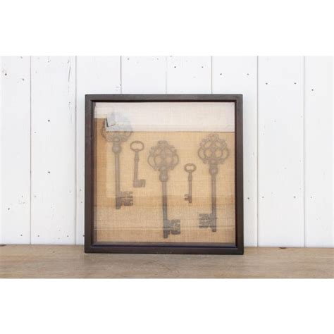 Vintage Keys Shadow Box Wall Art Chairish