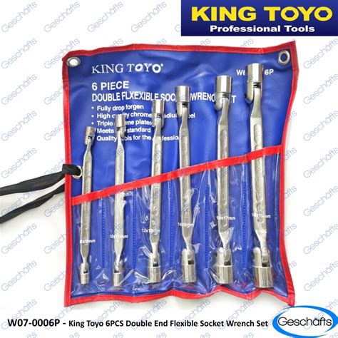 King Toyo 6PCS Double End Flexible Socket Wrench Set 8 19MM Shopee