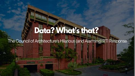 “data What S That” The Council Of Architecture S Hilarious And