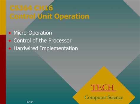 PPT CS364 CH16 Control Unit Operation PowerPoint Presentation Free Download ID 1356310