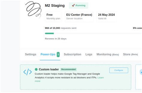 gtm js going to 400 bad request server side tagging for magento