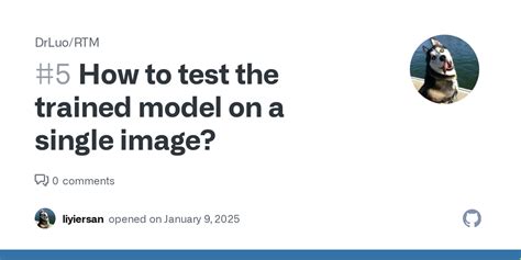 How To Test The Trained Model On A Single Image · Issue 5 · Drluortm