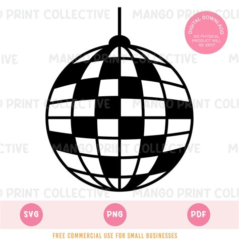 Disco Ball SVG PNG Cut Files For Cricut And Silhouette Cutting Craft Machines Sublimation