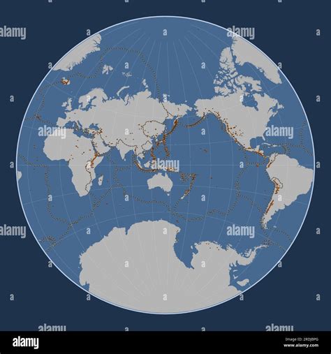 Shape Of The Solomon Sea Tectonic Plate On The Solid Contour Map In The Lagrange Projection