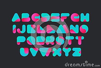 Twisted Font Vector Design Typeface Alphabet CartoonDealer