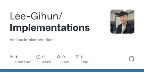 GitHub Lee Gihun Implementations Ad Hoc Implementations