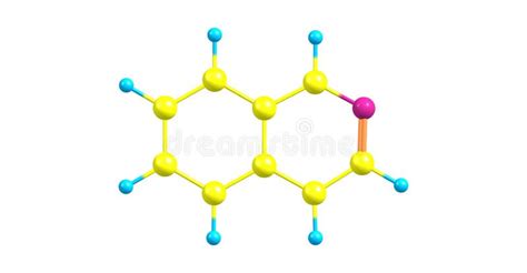 Isoquinoline Molecular Structure Isolated On White Stock Illustration