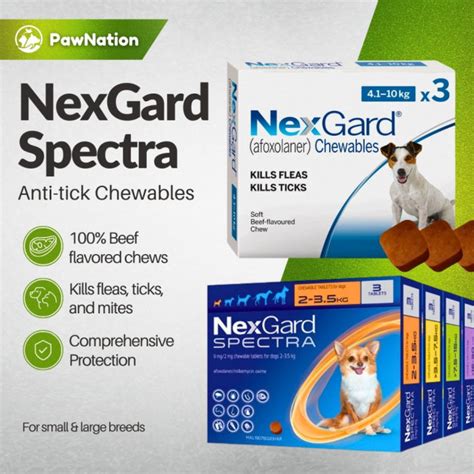 Cod Nexgard Nexgard Spectra Per Tablet Anti Tick Flea Chewable Treatment With Free Sticker
