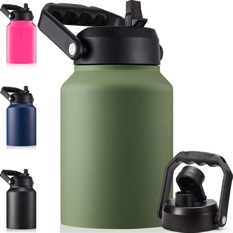 Amazon EALGRO Half Gallon Insulated Water Bottle Jug With Straw