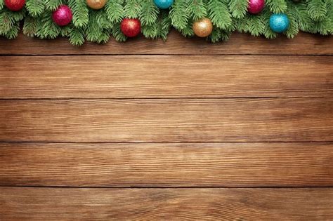 Premium Photo Christmas Wooden Background