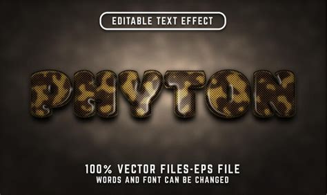 Premium Vector Editable Text Effect Serpent Texture Style