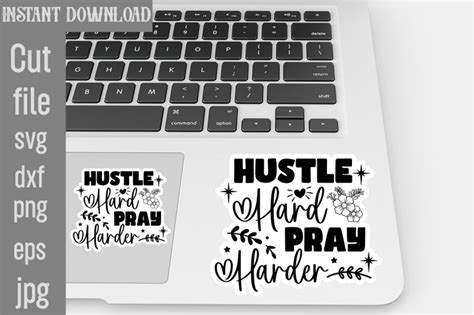 Hustle Hard Pray Harder Svg Cut Fileinspirational Svg Digital Sticke