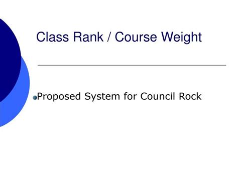 Ppt Class Rank Course Weight Powerpoint Presentation Free Download