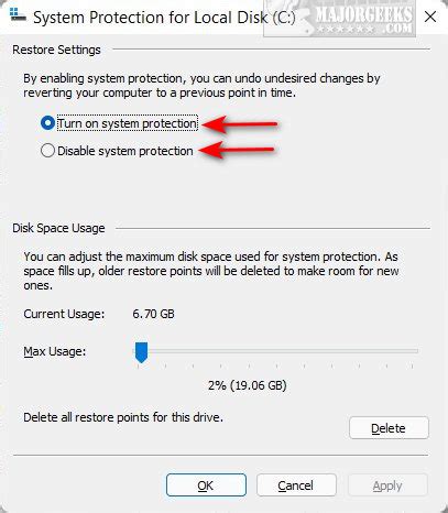 How To Turn System Protection On Or Off In Windows 10 11 MajorGeeks