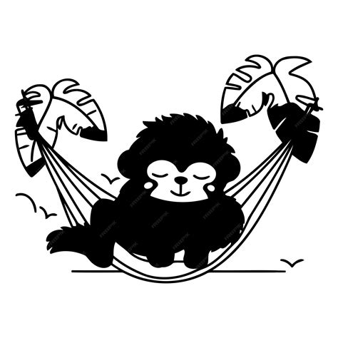 Premium Vector Cute Cartoon Sloth Sleeping In Hammock Vector Illustration