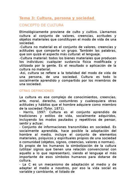Sociologia Tema3 Apuntes De Sociología Docsity