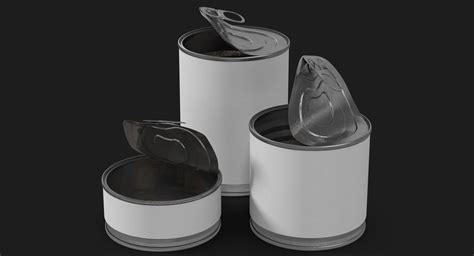 Открытые консервные банки 3d Модель 39 Max Fbx Obj Free3d