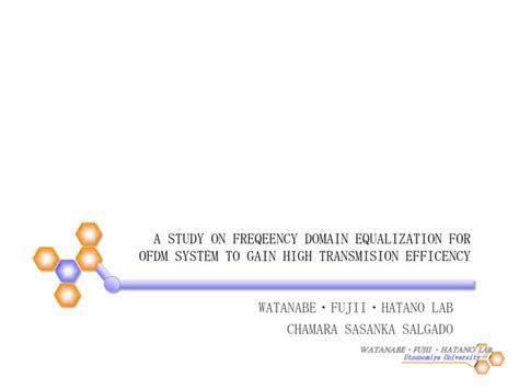 Frequency Domain Equalizationfde Ofdm System Ppt
