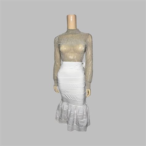 Silver Glitter Mesh Top Womens Fashion Tops Longsleeves On Carousell