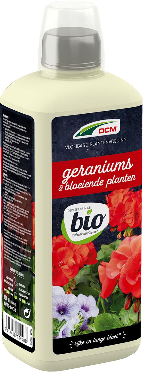 DCM Vloeibare Plantenvoeding Geraniums Bloeiende Planten DCM
