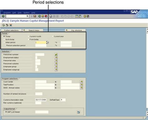 Understanding Selection Period Fields On The Selection Screens Of Hcm Reports Sap Query Reporting