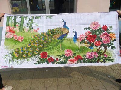 十字绣富贵祯祥原图纸 孔雀富贵图十字绣图纸 富贵祯祥十字绣线号图 第3页 大山谷图库