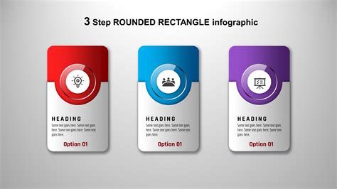 17powerpoint 3 Step Rounded Rectangle Infographic Powerup With