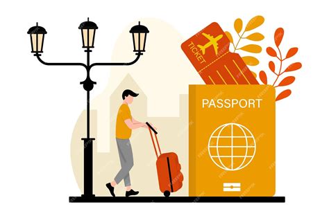 Premium Vector Vacation Traveler Flat Design Illustration