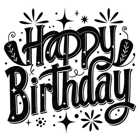 Premium Vector Happy Birthday Calligraphy Design