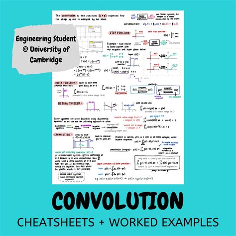 Convolution Maths Revision Notes University Of Cambridge Etsy